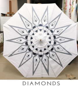 Hand Painted Patio Umbrellas - Custom Designs and Colors