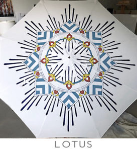 Hand Painted Patio Umbrellas - Custom Designs and Colors