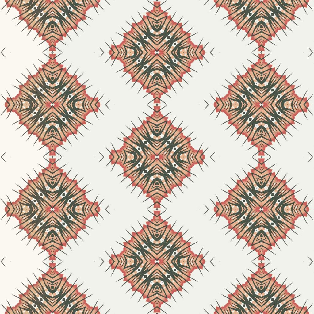 Cream Wallpaper with Peach Abstract Pattern · Desert Diamonds (medium)